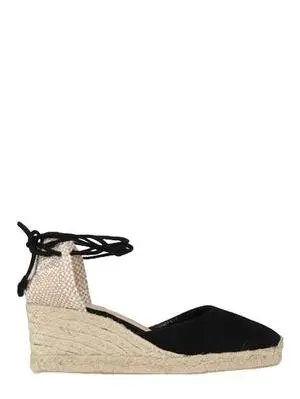 CastaÑer Open Espadrilles With Wedge Heel - Black