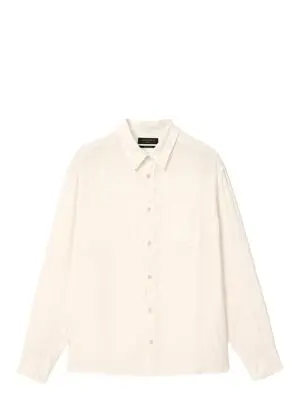 ALLSAINTS Carlyle Oversized Long Sleeve Shirt - White