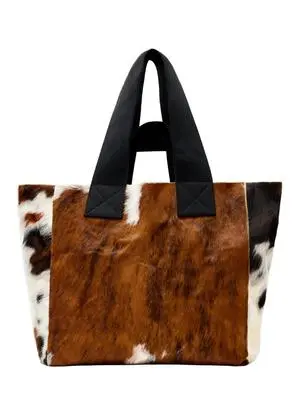 ALLSAINTS Izzy Cow Leather Tote Bag - Cow Print