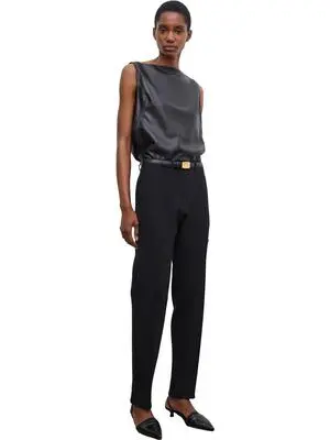 HOUSE OF DAGMAR Slim-fit Tailored Trousers - Black
