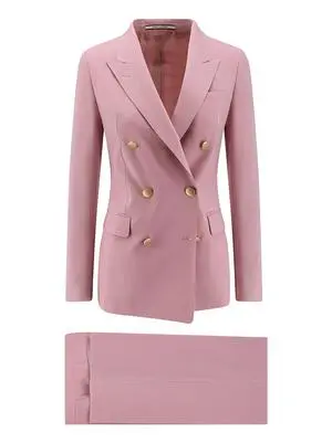 Tagliatore Parigi Stretch Virgin Wool Suit - Pink
