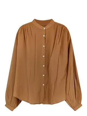 MES DEMOISELLES Celeste Cotton Shirt - Brown
