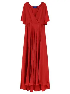 MES DEMOISELLES Cascais Long Viscose Dress - Red