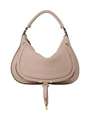 Chloé Marcie Medium Shoulder Bag - Beige