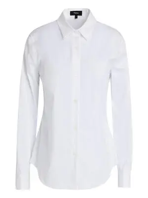 Theory Cotton-blend Poplin Shirt - White