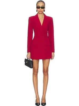 Nbd Double Breasted Blazer Mini Dress - Red
