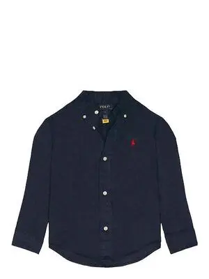 Polo Ralph Lauren Long Sleeve Linen Sport Shirt - Newport Navy