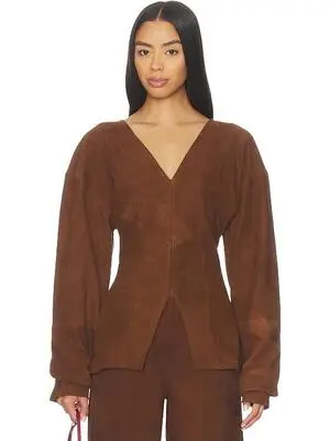 DEME BY GABRIELLA Chelsea Top - Chocolate Brown