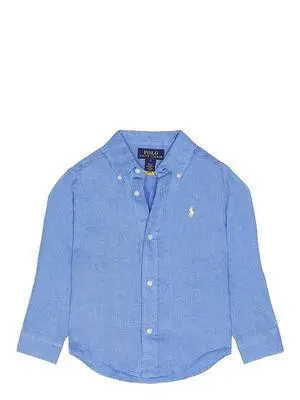 Polo Ralph Lauren Long Sleeve Linen Sport Shirt - Harbor Island Blue