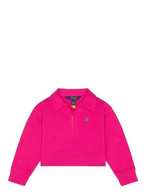 Polo Ralph Lauren Long Sleeve Double Knit Tech Polo Half Zip - College Pink