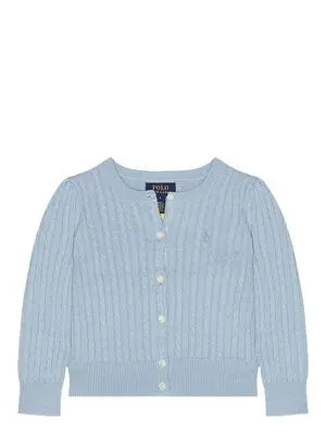 Polo Ralph Lauren Cable Knit Cotton Cardigan - Chambray Blue