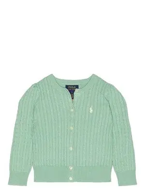 Polo Ralph Lauren Cable Knit Cotton Cardigan - Celadon