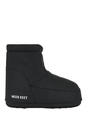 Moon Boot Icon Low No Lace Rubber Boots - Black