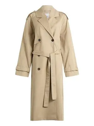 ANINE BING Rickie Maxi Trench Coat - Beige