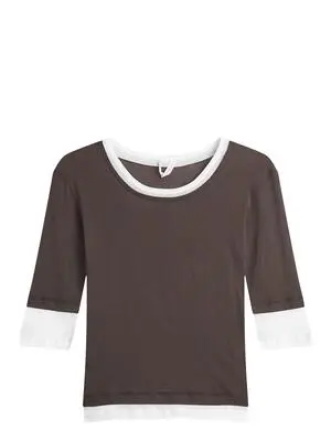 Gimaguas Gemma Top - Brown/white