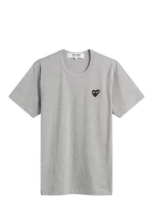 Play Comme Des Garcon Black Emblem T-shirt - Grey