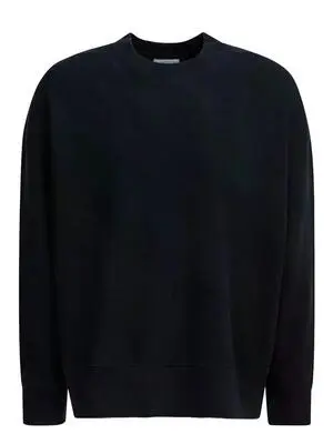 BEAMS Crew-neck Cotton Sweater - Blue