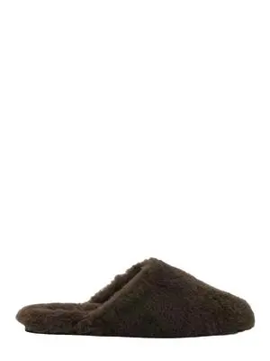 AeydĒ Rega Shearling Flat Mules - Brown