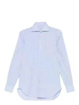 Kiton Button-up Checked Shirt - Blue