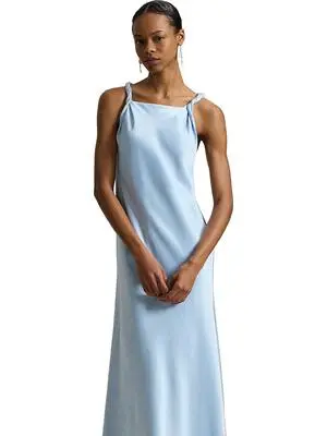 Ralph Lauren Twisted-strap Satin Gown - Cold Springs