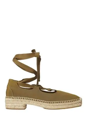 Ralph Lauren Grosgrain Lace-up Espadrille - Bronze