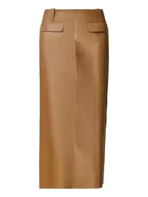 Fabiana Filippi Nappa Lissé Pencil Skirt - Brown