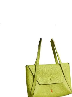Ralph Lauren Polo Play Leather Mini Envelope Bag - Limeade