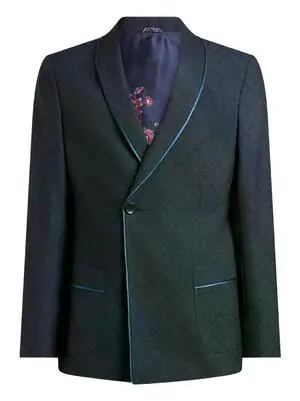 Etro Shawl-collar Jacquard Blazer - Blue
