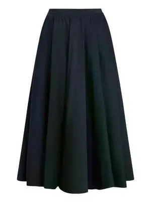 Patou Elasticated-waist Midi Skirt - Blue