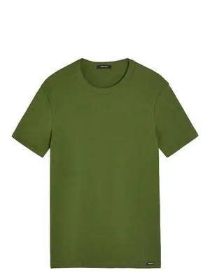 TOM FORD Crew-neck Stretch-cotton T-shirt - Green