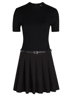 Simkhai Abbie Belted Knit Mini Dress - Black