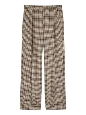 Valentino Garavani Houndstooth Straight-leg Wool Trousers - Multicoloured 1