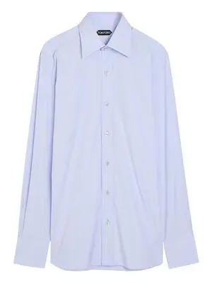 TOM FORD Slim-fit Cotton Shirt - Blue