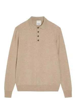 ALLUDE Cashmere Polo Jumper - Beige