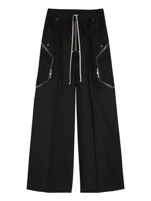Rick Owens Heizer Belas Wide-leg Cotton Cargo Trousers - Black