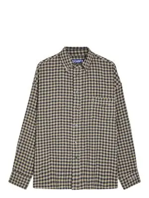 PICANTE Rocco Checked Shirt - Off White