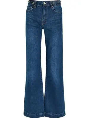 Paige Leenah Slim Wide-leg Jeans - Navy