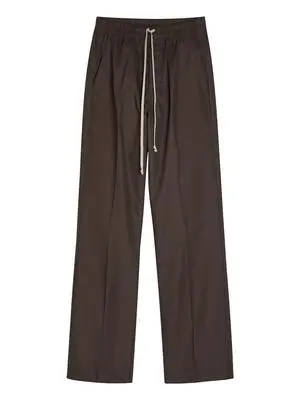 Rick Owens Cotton-poplin Dietrich Trousers - Dark Brown