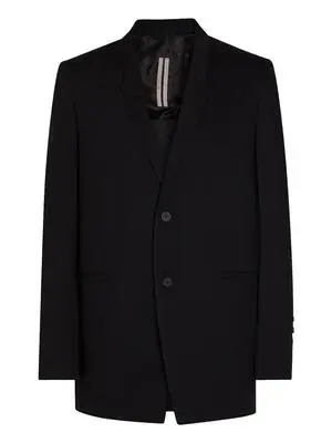 Rick Owens Concordian Wool Blazer - Black