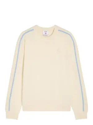Casablanca Crew-neck Wool And Cashmere-blend Jumper - Cream