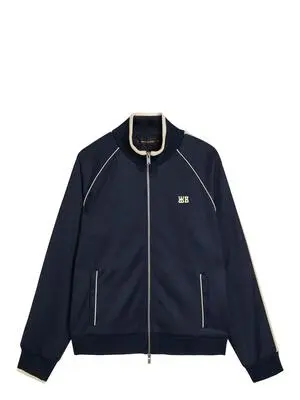WALES BONNER Motion Logo-embroidered Jersey Track Jacket - Navy