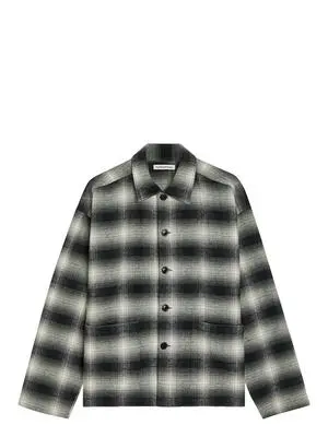 You Must Create Pj Checked Cotton Shirt - Black