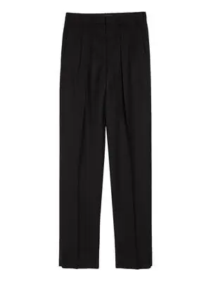 TOM FORD Striped Wool Trousers - Black