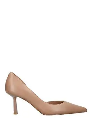 Steve Madden Leather Heeled Courts - Camel