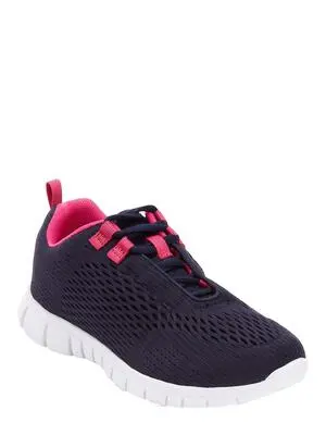 COMFORTVIEW Sport Knit Sneakers - Navy Raspberry Sorbet