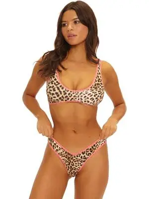 BEACH BUNNY Hali Bralette Top - Leopard