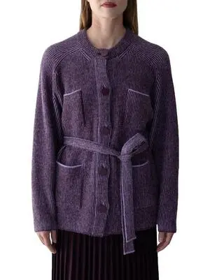 SSKEIN Lesse Cardigan - Aubergine