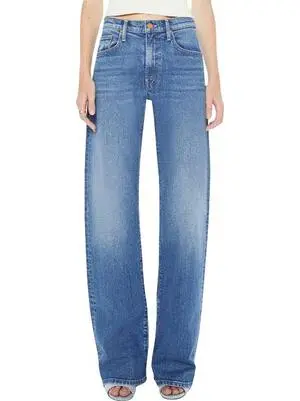 MOTHER The Lasso Heel High Waist Wide Leg Jeans - Knick Knack Paddy Whack