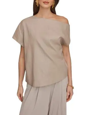 Donna Karan New York One-shoulder Faux Leather Top - Turin