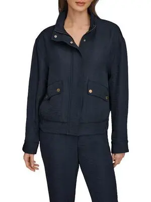 Donna Karan New York Ripple Zip Jacket - Nightfall